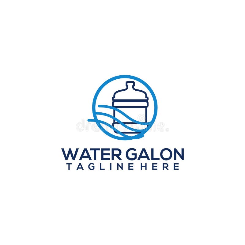Water Gallon Logo Concept Vector Stock Vector - Illustration of cooler ...