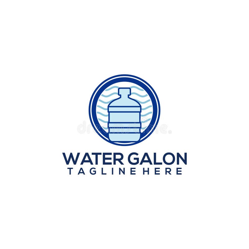 Water Gallon Logo Concept Vector Stock Vector - Illustration of blue ...