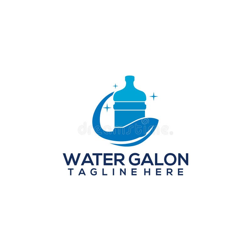 Water Gallon Logo Concept Vector Stock Vector - Illustration of avatar ...