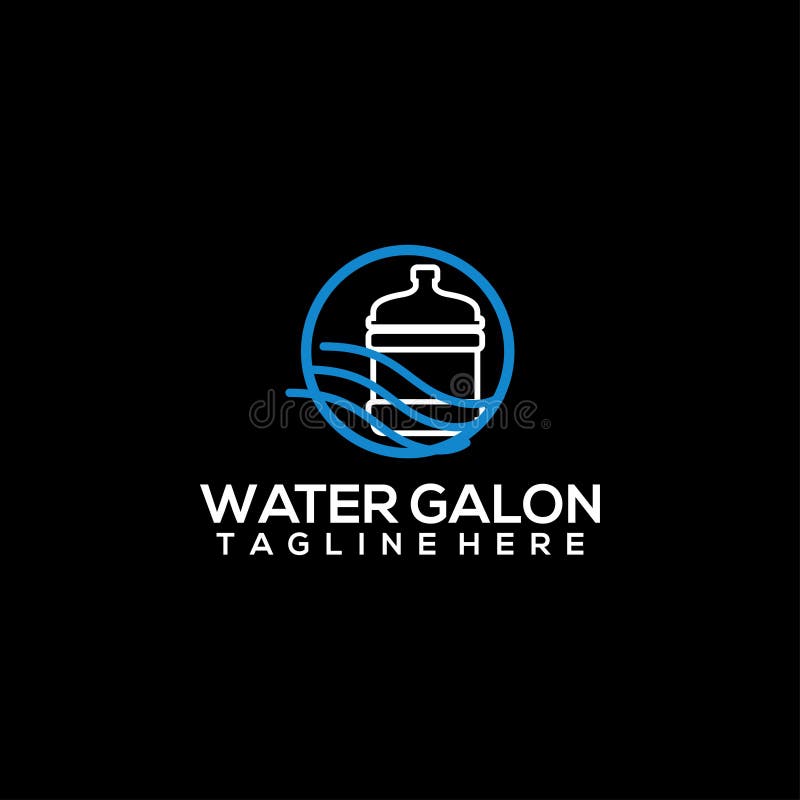 Water Gallon Logo Concept Vector Stock Vector - Illustration of drop ...