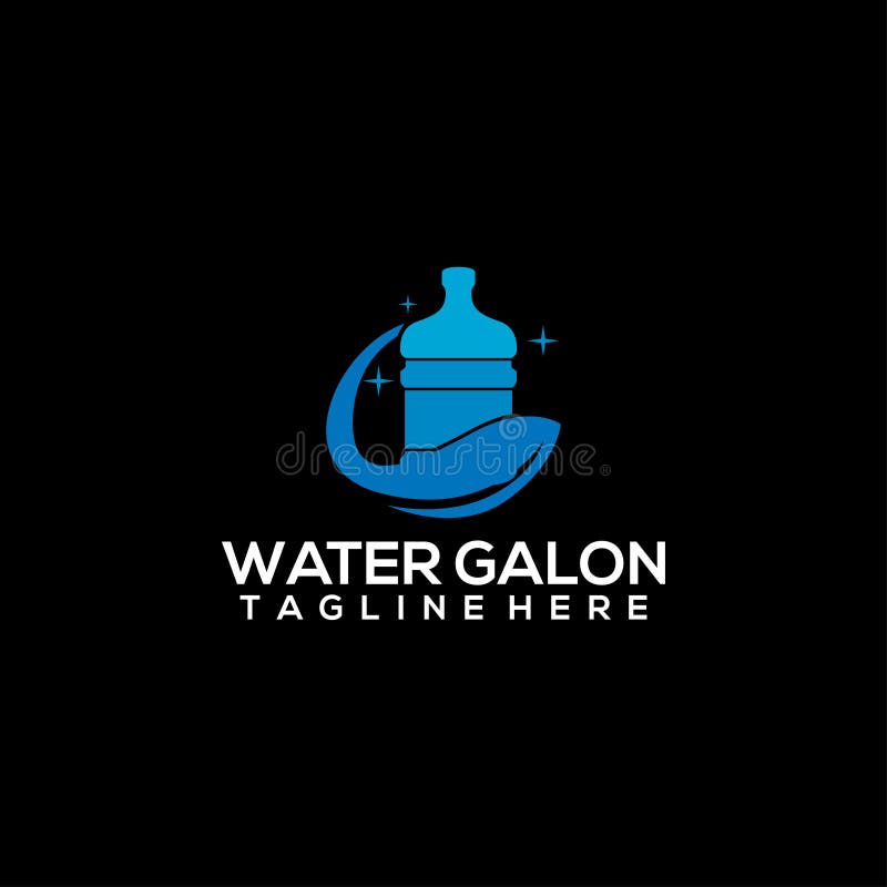 Water Gallon Logo Concept Vector Stock Vector - Illustration of flat ...