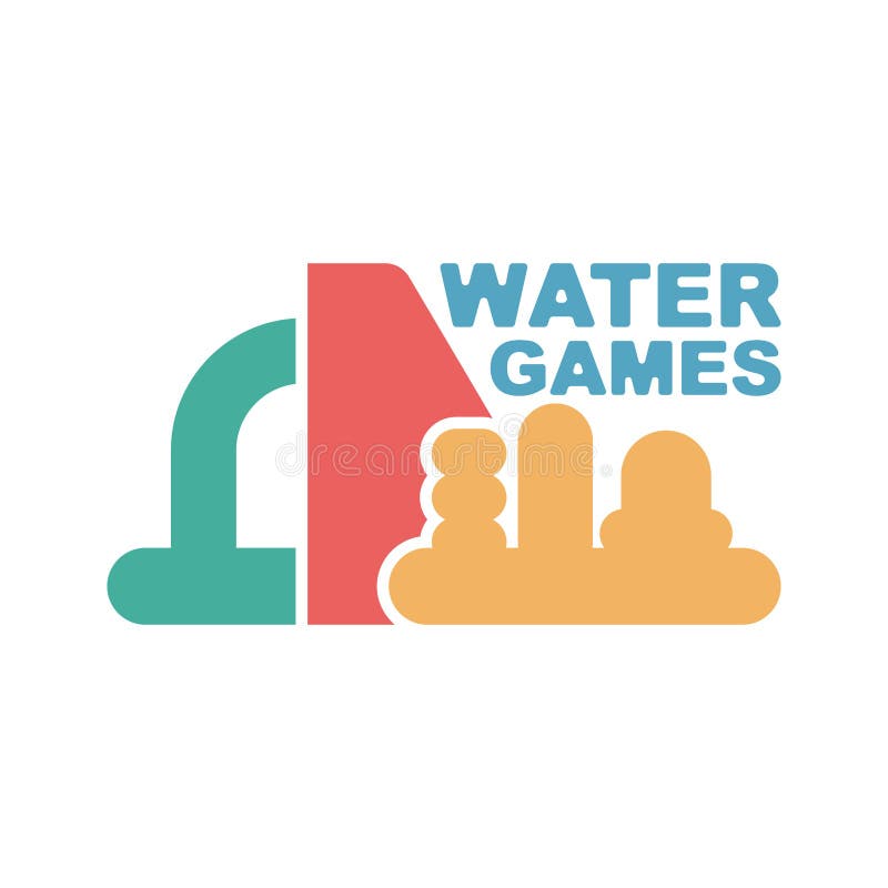 Water Games Logo. Emblem for Inflatable Park Attraction Stock Vector ...