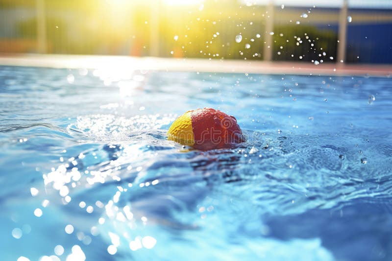 Water Games in the Pool with Colorful Plastic Balls. Ai Generated Stock ...