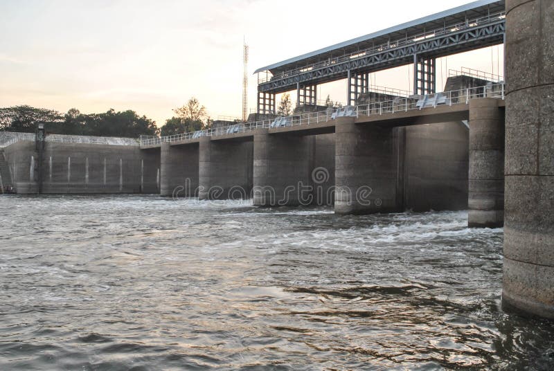 Water gate of Dam stock photo. Image of white, water - 100272692