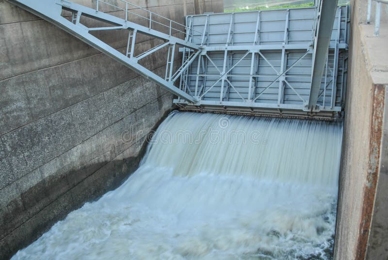 Water gate of Dam stock image. Image of gates, power - 100276273