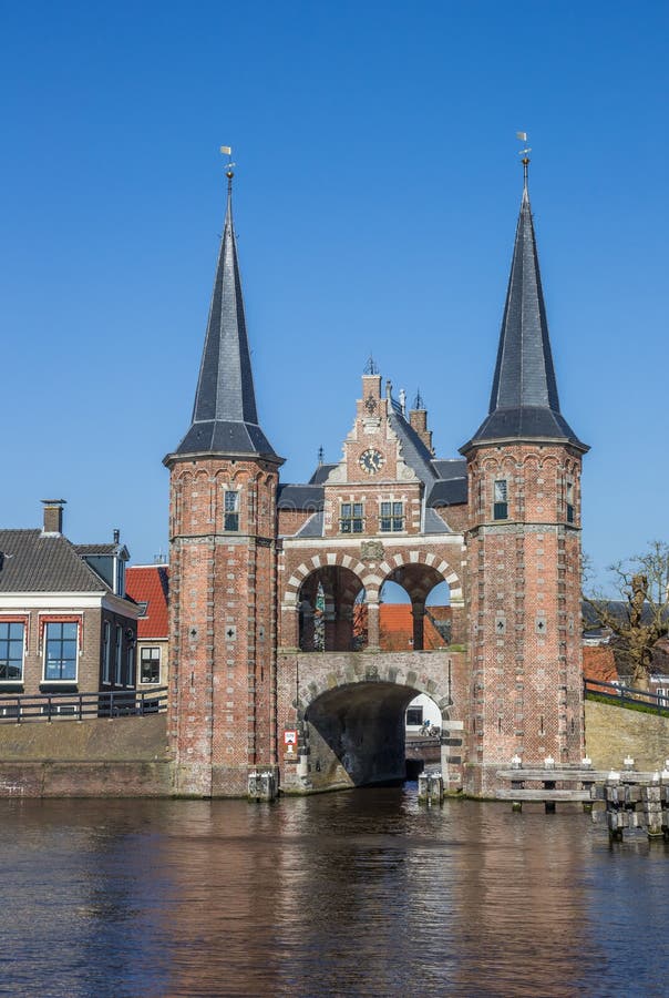 Water Gate in the Historical City Sneek Stock Image - Image of building ...