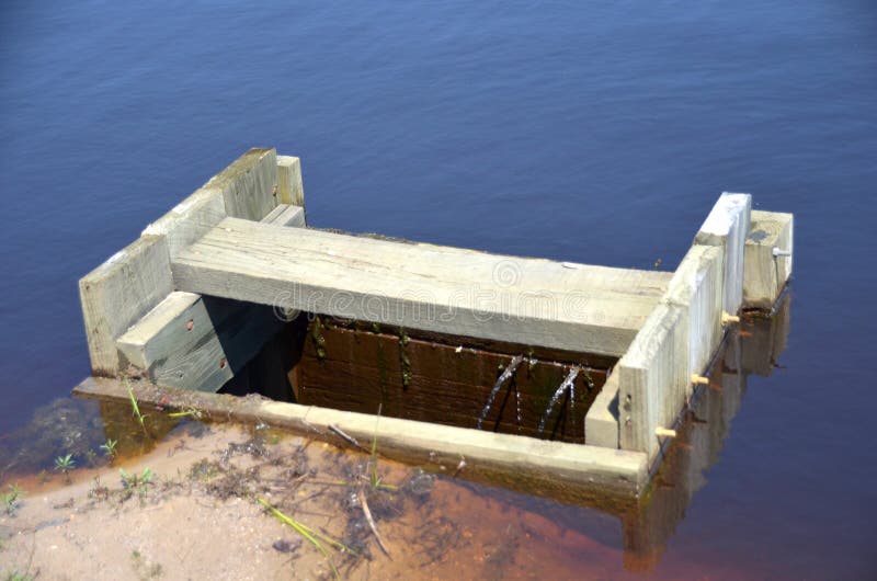 Water Gate stock photo. Image of pond, farm, flow, flood - 115903998