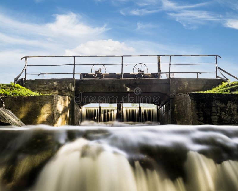 Water Gate in the System of Lakes in Peterhof on a Sunny Day Stock ...