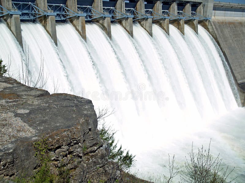 Flood gates open stock image. Image of gates, flowing - 4912173