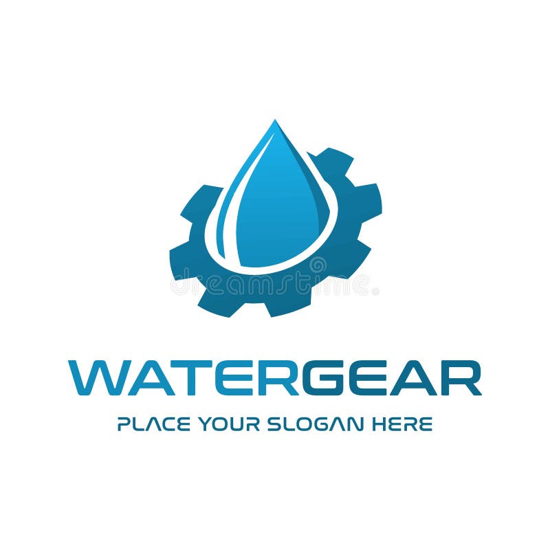 Water Gear Vector Logo Template Stock Vector - Illustration of mineral ...