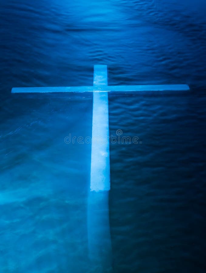Water Ghost Cross stock image. Image of symbol, floating - 38418613
