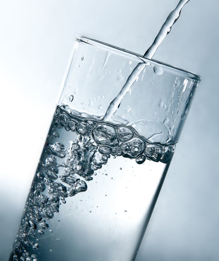 Glass of Clean Drinking Water Stock Photo - Image of pouring, glass ...
