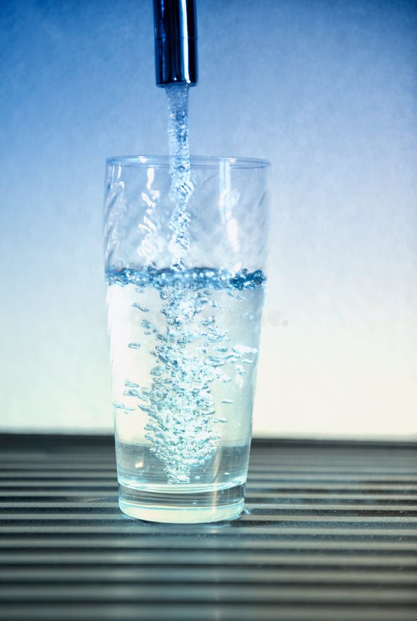 Water in glass stock photo. Image of glass, blue, water - 28172494