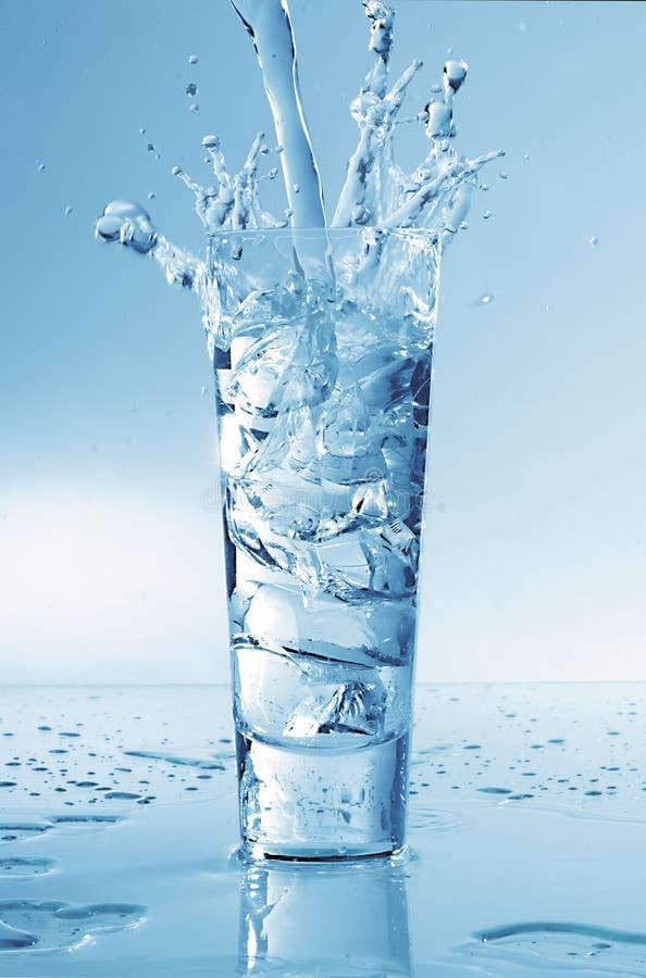 Water glass stock image. Image of full, glass, bubble - 8124803