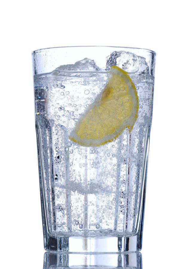 Water glass stock image. Image of healthy, lemon, isolated - 8775503