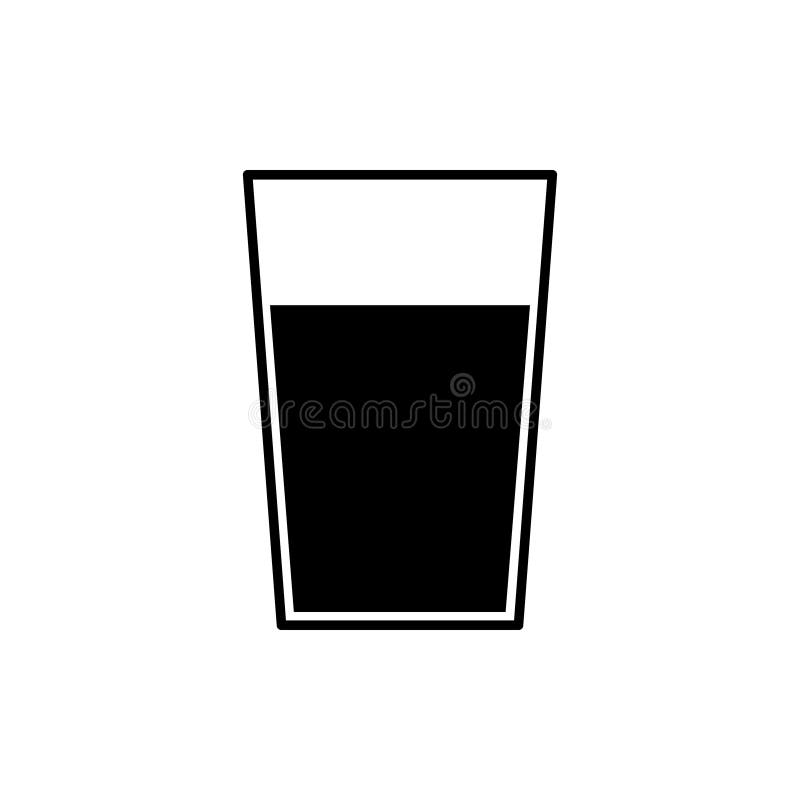 Water Glass Icon Isolated on the White Background Stock Vector ...