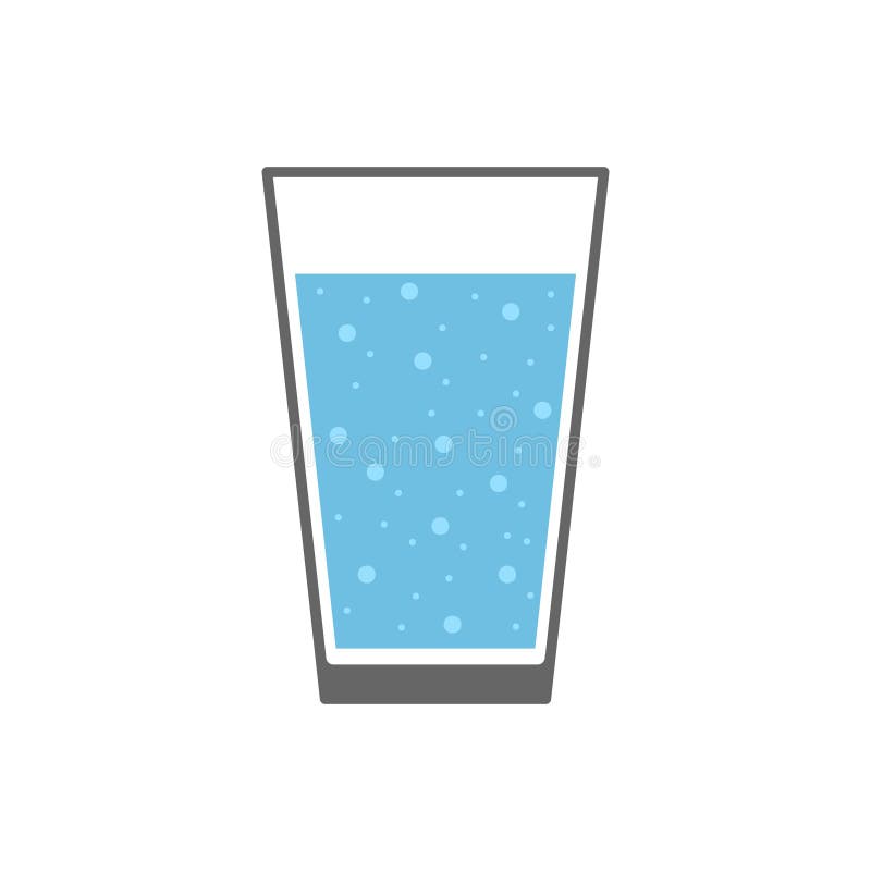 Water Glass Icon Isolated on the White Background Stock Vector ...