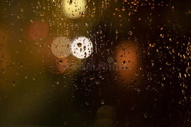 Water on Glass. Raindrops on Window Stock Photo - Image of closeup ...