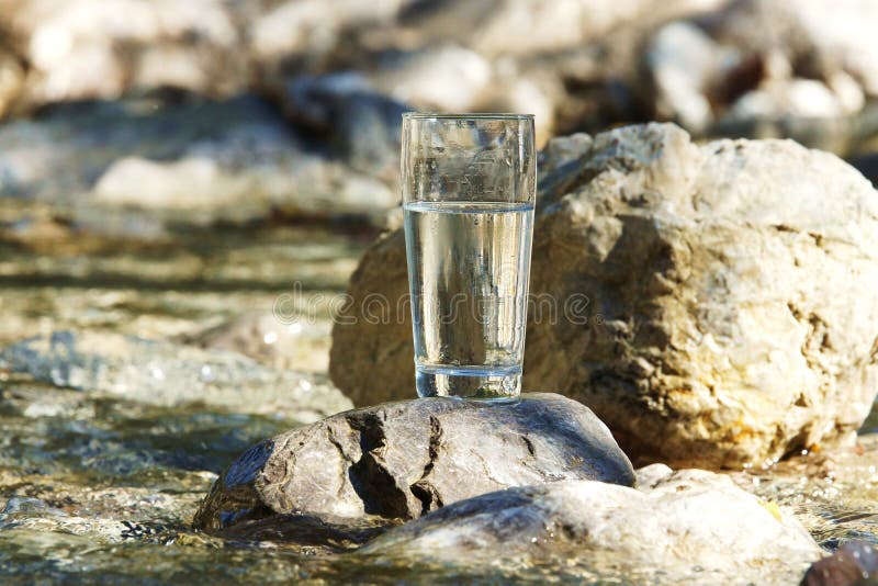 Water Glass stock photo. Image of bottled, mountain, cool - 47249324