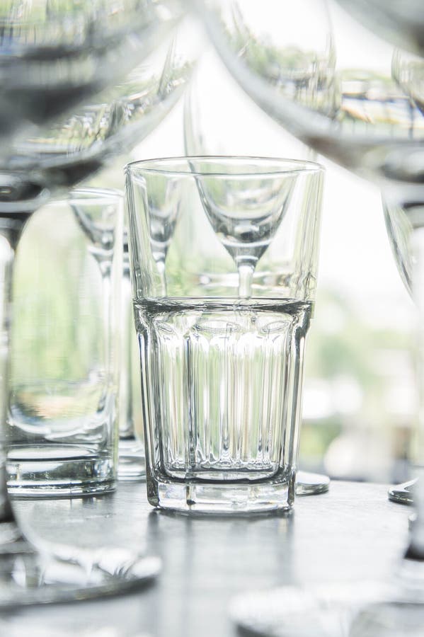 Water Glass on the Shelves , Drinking Water Container, Empty Water ...