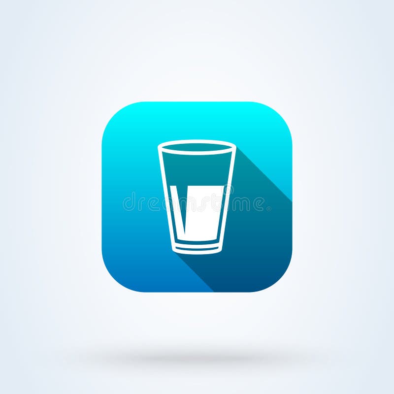 Water Glass Simple Vector Modern Icon Design Illustration Stock Vector ...