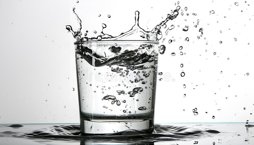 Water glass splash stock photo. Image of clear, closeup - 358604628