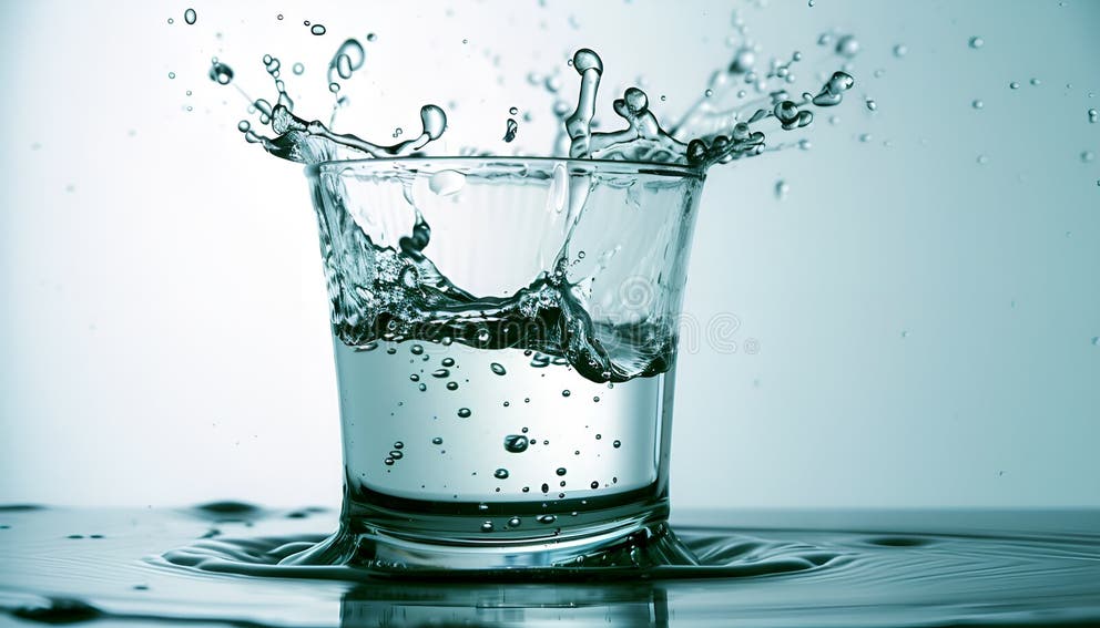 Water glass splash stock photo. Image of leisure, macro - 358606578