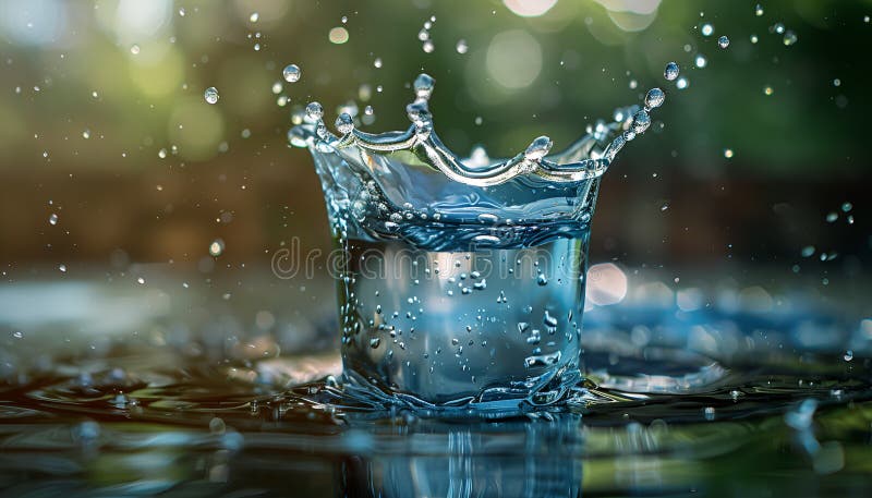 Water glass splash stock image. Image of leisure, closeup - 358619693
