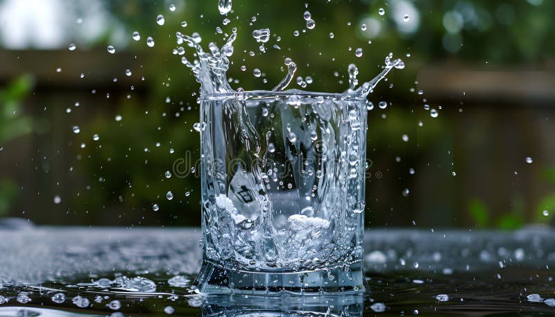 Water glass splash stock image. Image of zoom, conceptual - 358641579