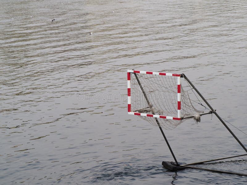 Water goal post stock photo. Image of goal, aquatic - 242456950