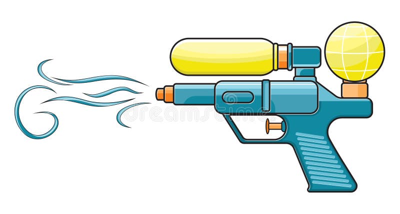 Water gun stock vector. Illustration of pump, isolated - 9389723