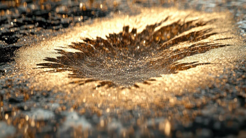 Water Gushes from a Fire Hydrant, Creating a Splash in the Street ...