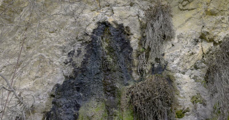 Water Gushes from the Rock Wall. Stock Footage - Video of water, gushes ...