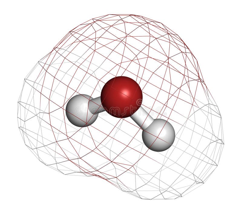 Water H2O Molecule. Atoms are Represented As Spheres with Conventional ...