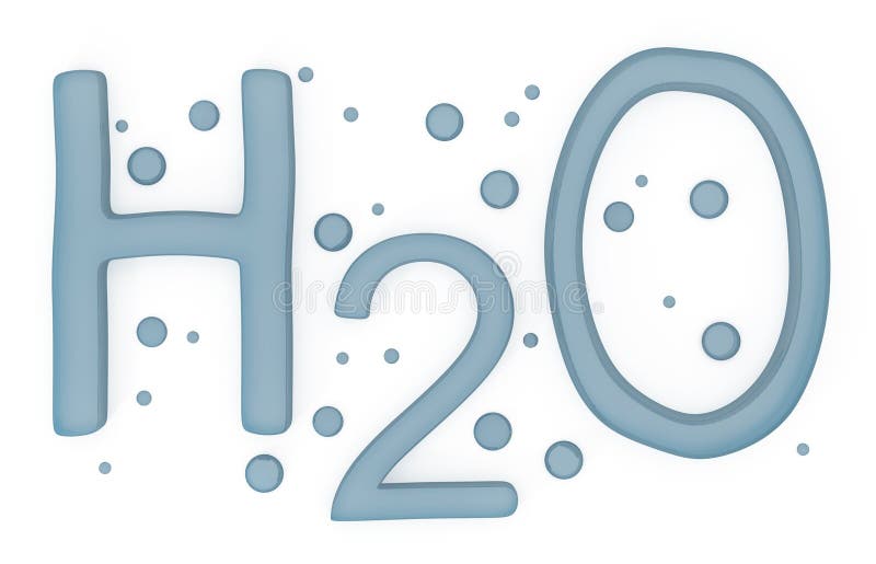 Water H2O Sign Isolated On White Royalty Free Stock Photography - Image ...