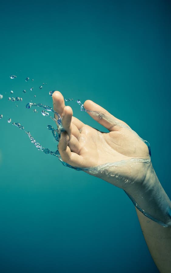Water hand stock image. Image of blue, cleanse, environment - 13831245