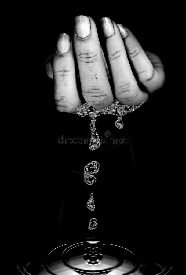 Water through hand stock illustration. Illustration of puddle - 15070645
