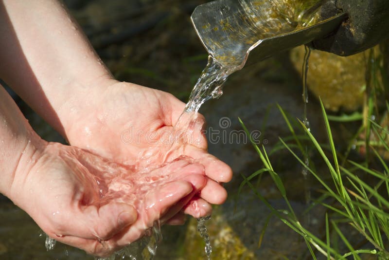 Water in hand stock image. Image of horizontal, falling - 15701653