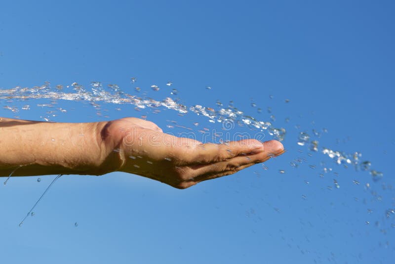 Water and hand. stock photo. Image of cold, pouring, fresh - 57836126