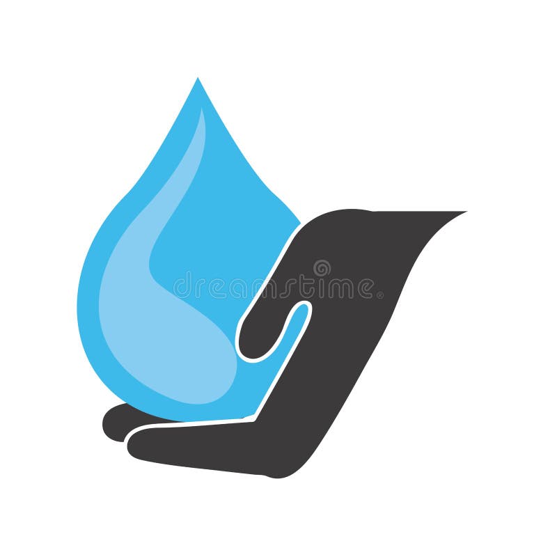 Water with hand stock vector. Illustration of colorful - 8407930