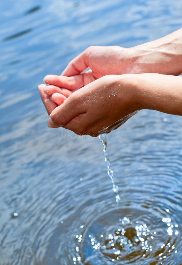 Water in hands stock photo. Image of hand, concept, drop - 15681618