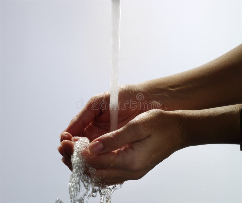 Water on the hands stock image. Image of hand, flow, motion - 6611153