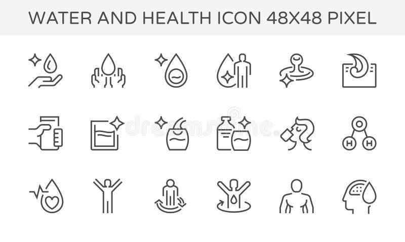Water health icon stock vector. Illustration of concept - 168377452