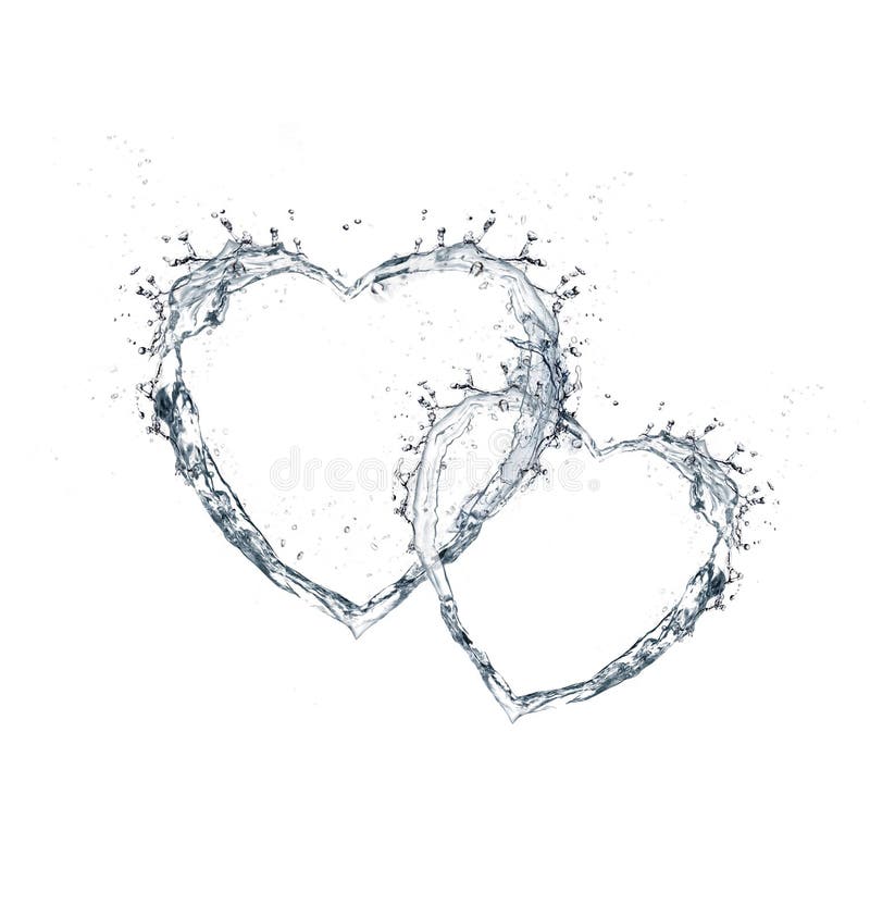 Heart from Water Splash with Bubbles Stock Photo - Image of motion ...