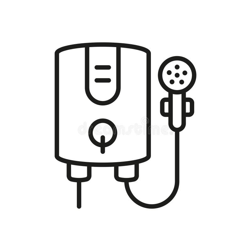 Water Heater Bathroom Icon Vector Basic Design Simple and Modern Stock Vector - Illustration of ...