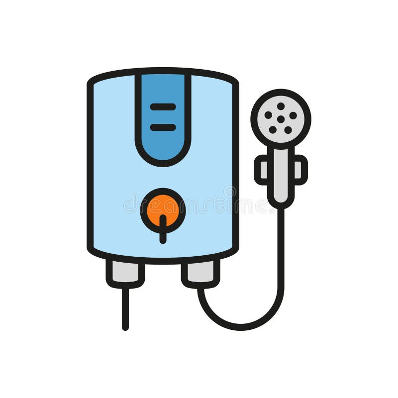 Water Heater Bathroom Icon Vector Basic Design Simple and Modern Stock Vector - Illustration of ...