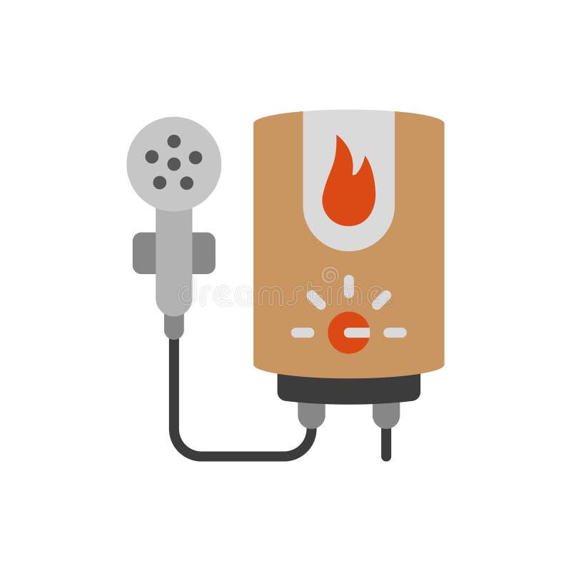 Water Heater Bathroom Icon Vector Basic Design Simple and Modern Stock Vector - Illustration of ...