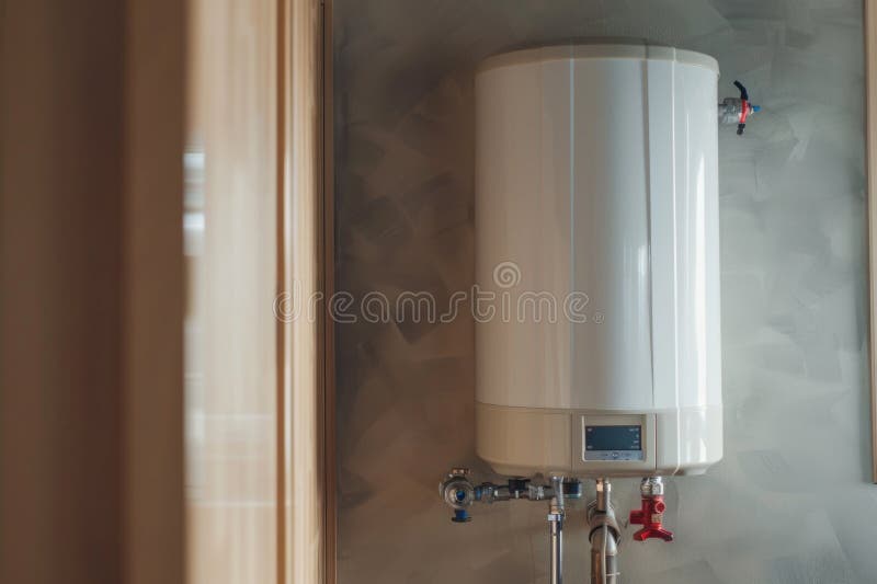 A Water Heater Installed on a Bathroom Wall, Providing Hot Water for ...