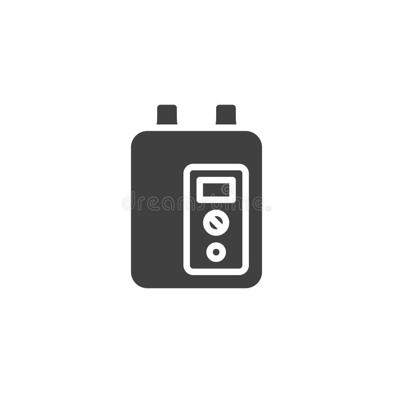 Electric Water Heater Filled Outline Icon Stock Vector - Illustration ...