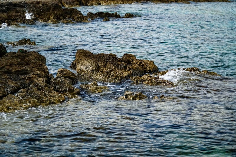 Water Hitting the Rocks , the Sea Waves Stock Photo - Image of ...